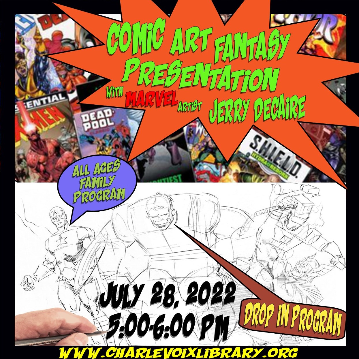 Comic Art Fantasy Presentation with Jerry DeCaire | Charlevoix Public Library